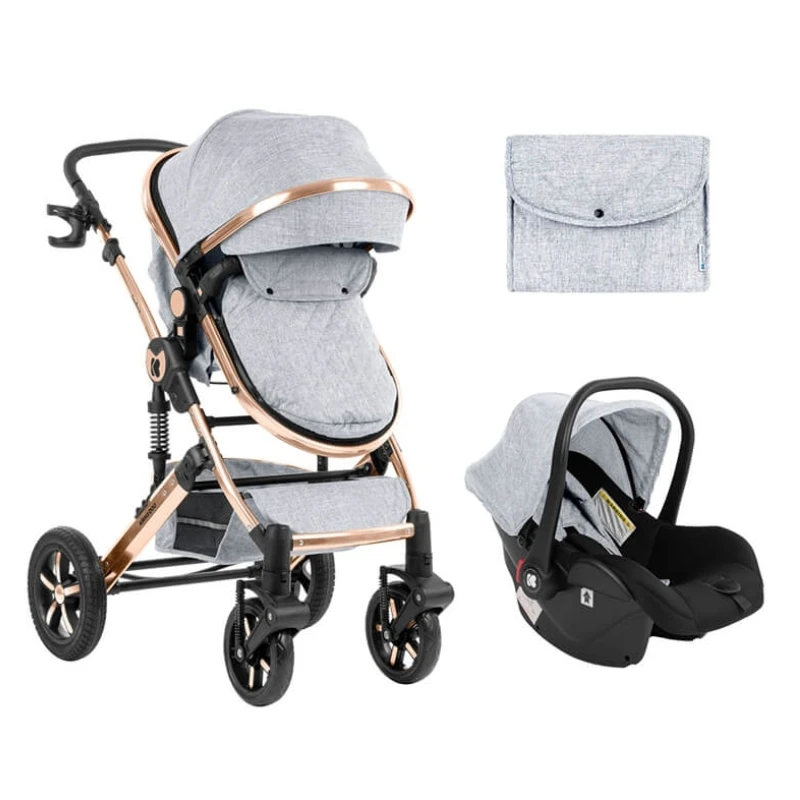 Kikka Boo Darling kolica za bebe 2u1 Light Grey, 0m+ :: 4Kids