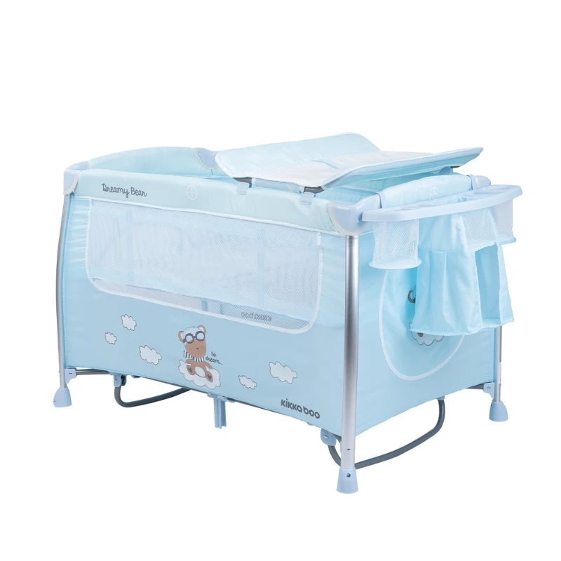 Kikka Boo prenosivi krevetac Dreamy Bear Mint 2 Nivoa :: 4Kids
