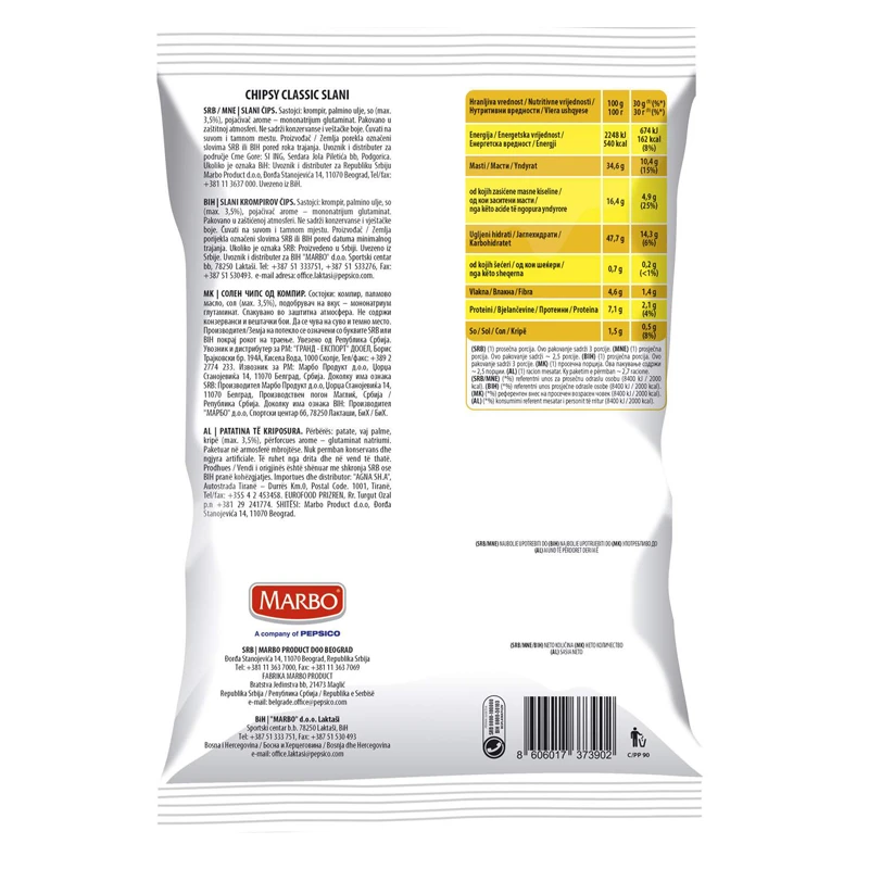 Marbo Chipsy slani Classic, 90g :: 4Kids