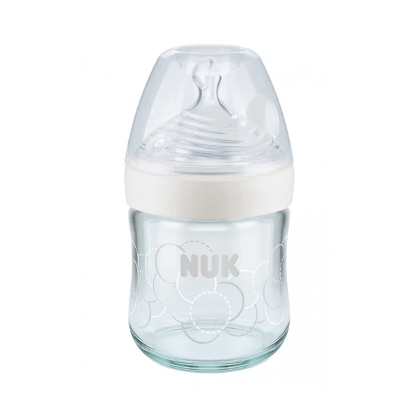 Nuk staklena flašica Nature Sense 120ml S, 0-6m bela :: 4Kids