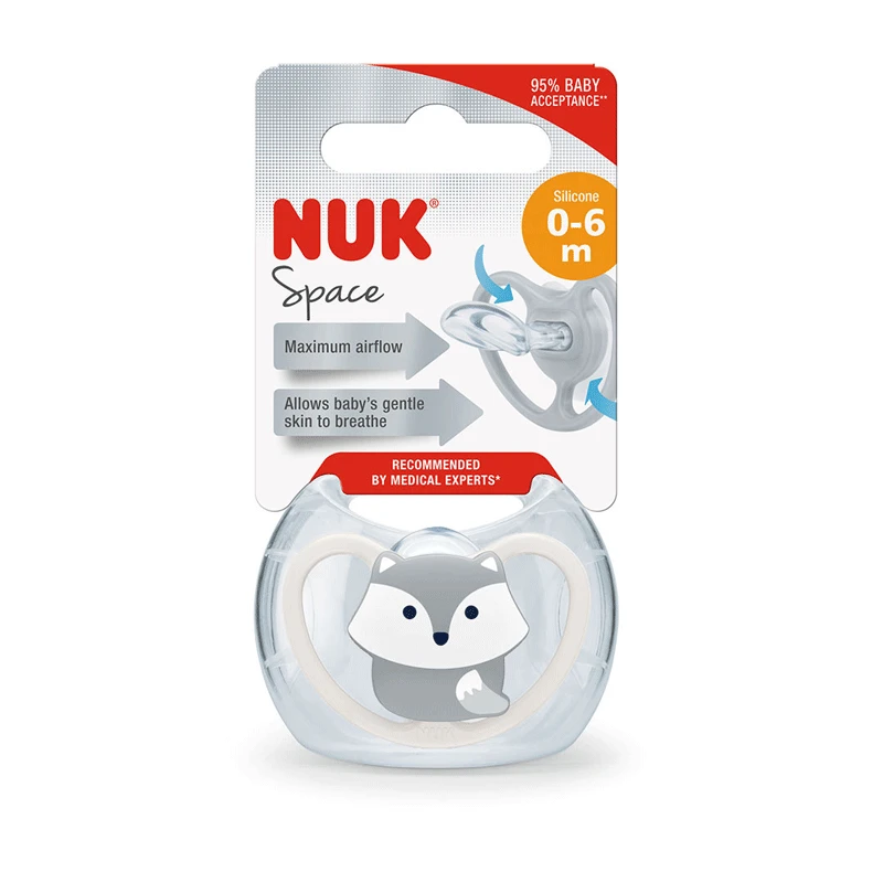 Nuk varalica silikon u kutiji Space Rakun, 0-6m