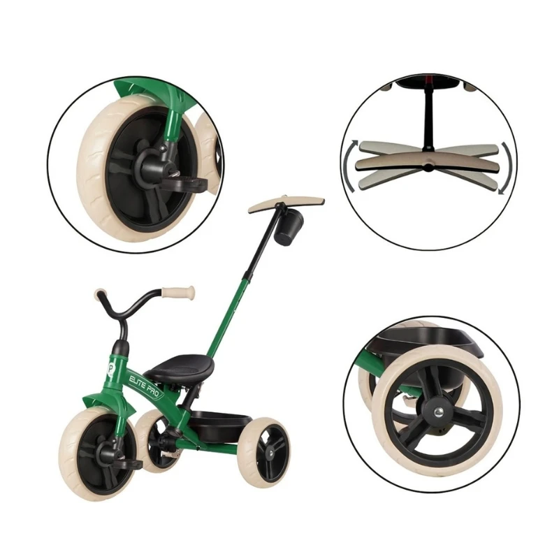 QPlay Elite Pro tricikl za decu Green :: 4Kids